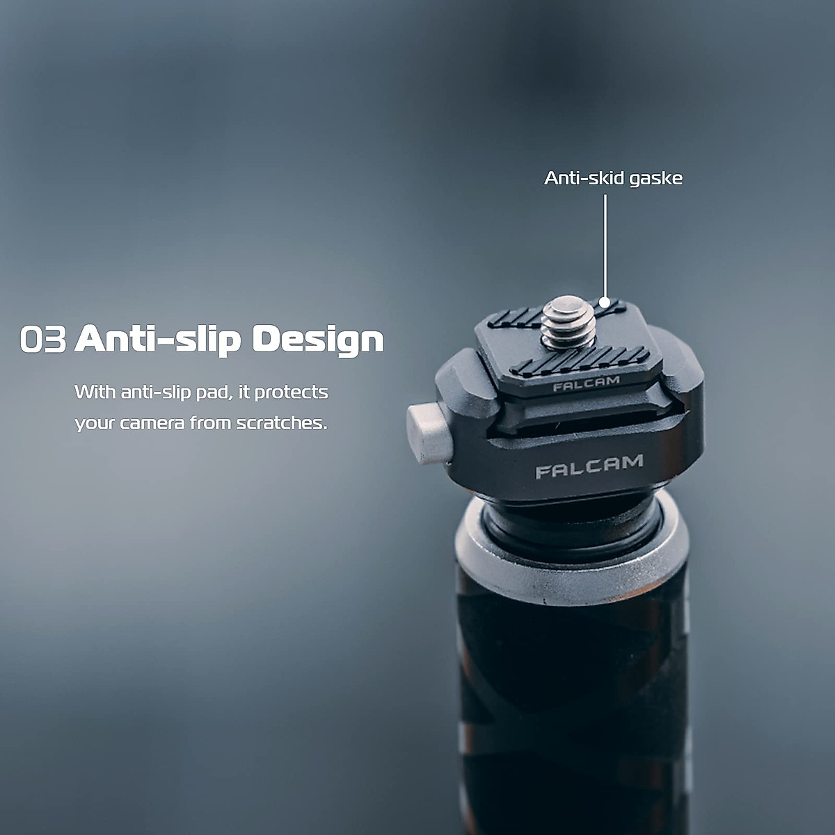 FALCAM F22 Quick Release Kit for Insta360, Panoramic Camera Mounting Adapter Convert 1/4" Thread to F22 QR System, Camera Accessory for Insta 360 ONE RS, ONE RS 1-inch, ONE X/X2/X3/Go 3/Ace Pro