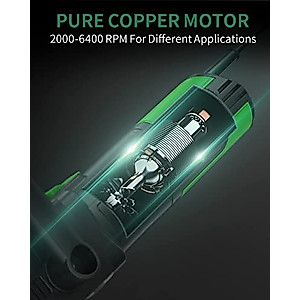 Ginour Buffer Polisher, 6 inch Dual Action Buffer for Car Detailing, Variable Speed Random Orbital Car Buffer with 2 Handles, 5 Buffing Pads & Packing Bag