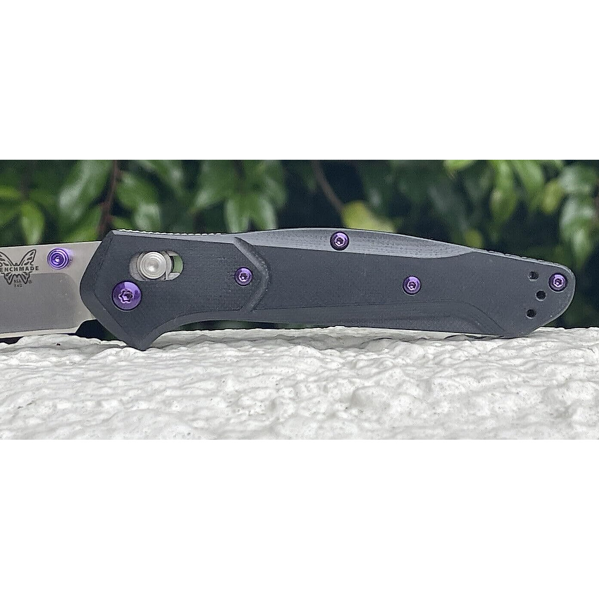Translucent Purple Torx Screws, Thumb Stud & Standoff for Benchmade 940-2 Knife