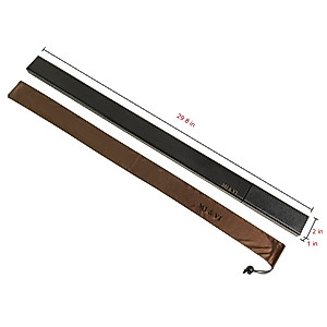 MI&VI Universal Lightweight Bow Case for (1) Single Violin/Viola/Cello Bow with Velvet Bag for Protection - By MIVI Music (Black)