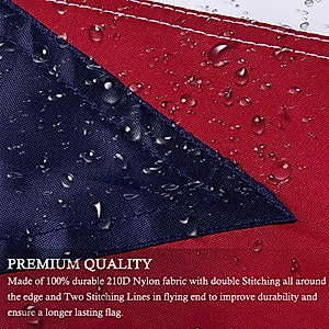 FLAGBURG Ohio State Flag 3x5 ft OH Flag The Buckeye State Flag Heavy Duty 210D Nylon with Embroidered Stars Outdoor Indoor All Weather Burgee Flag with Strong Canvas Header/Brass Grommets/Sewn Stripes