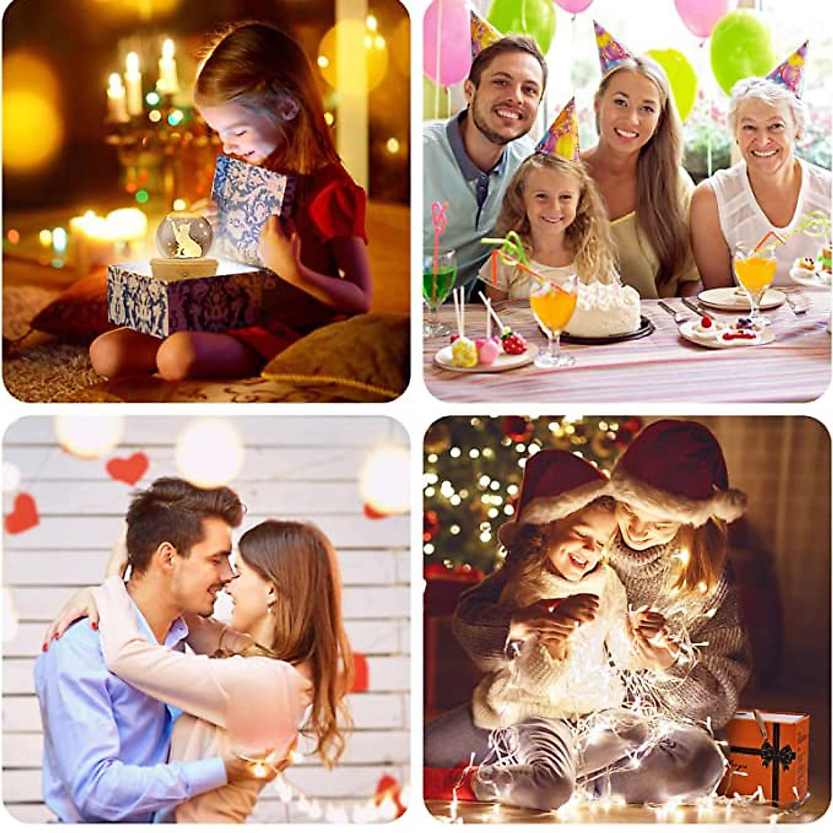 DCOVOR Crystal Ball Music Box, 3D Rotating Globe with Warm Light Projection, Wood Base USB Charging Musical Box, Gift for Women Men Girls Boys Birthday Christmas Thanksgiving Mothers Day (Cat)