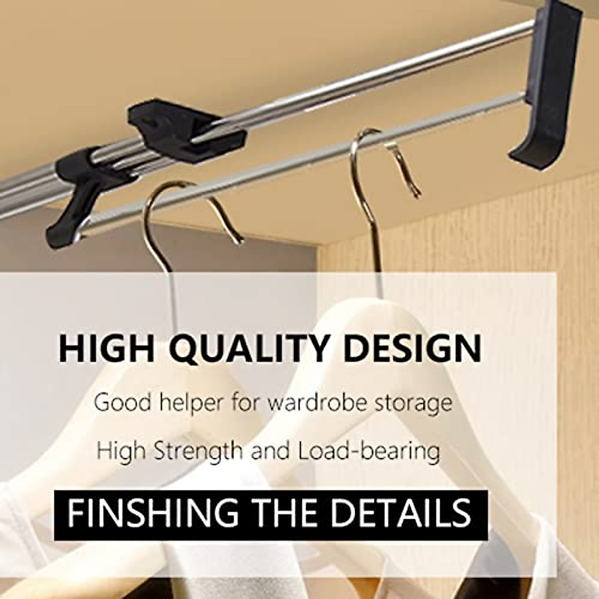 ZJchao Heavy Duty Retractable Closet Pull Out Rod Wardrobe Clothes Hanger Rail Towel Ideal for Closet Organizer Polished Chrome (30cm/ 11.8 Inches)