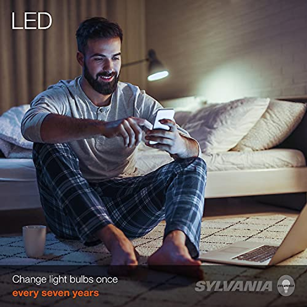 SYLVANIA ECO LED A19 Light Bulb, 60W Equivalent, Efficient 9W, 7 Year, 750 Lumens, Non-Dimmable, Frosted, 5000K Daylight, Pack of 24 (40987)
