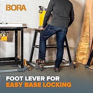 BORA 544002 T-Square Attachment, NGX Clamp Edge Accessory, Circular Saw Guide, Keeps Plywood Cuts Straight and Parallel