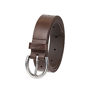 Levi's Women's Fully Adjustable Perforated Slim Belt, Brown, Large