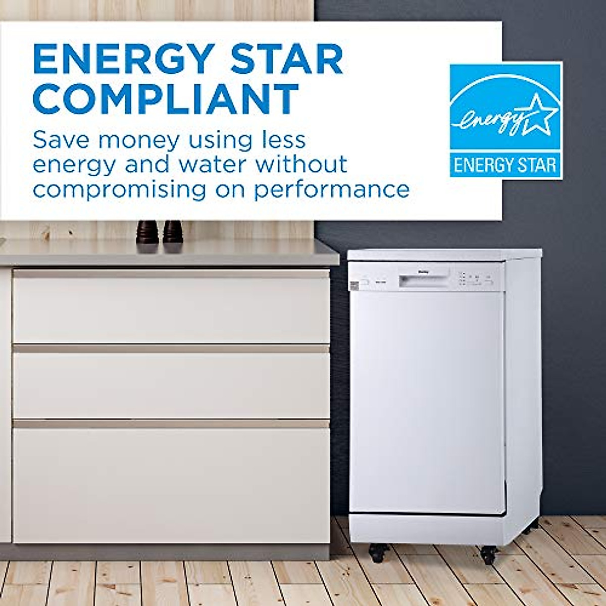 Danby DDW1805EWP Portable Dishwasher, White