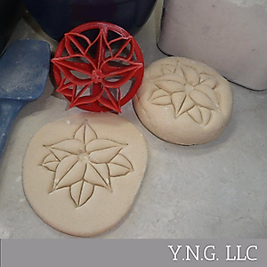 MINI SIZE POINSETTIA DESIGN CONCHA COOKIE CUTTER MEXICAN SWEET BREAD STAMP MADE IN USA PR4894