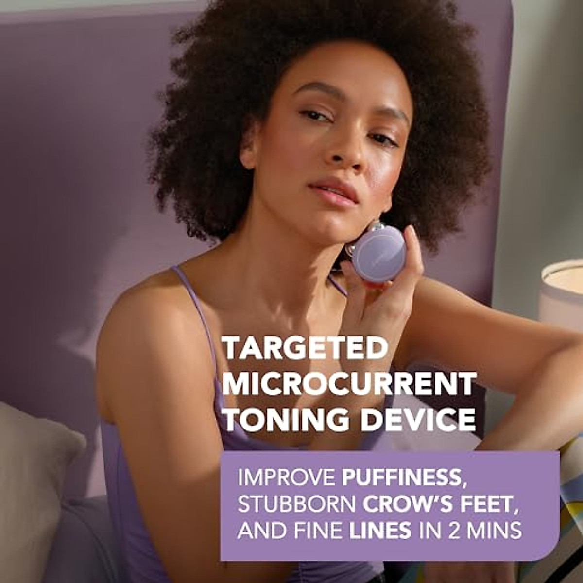 FOREO BEAR Mini Microcurrent Facial Device - Face Sculpting Tool - Firm & Contour - Reduce Double Chin - Non-Invasive - Increases Absorption of Facial Skin Care Products - Lavender