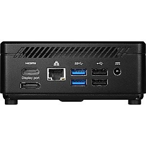 MSI Cubi 5 Mini PC, Intel Core i5-10210U, 8GB Memory, 256GB SSD, WiFi 6, BT 5.1, USB Type-C, Dual Display, Silent, Black, Windows 11 Home (10M-647US)