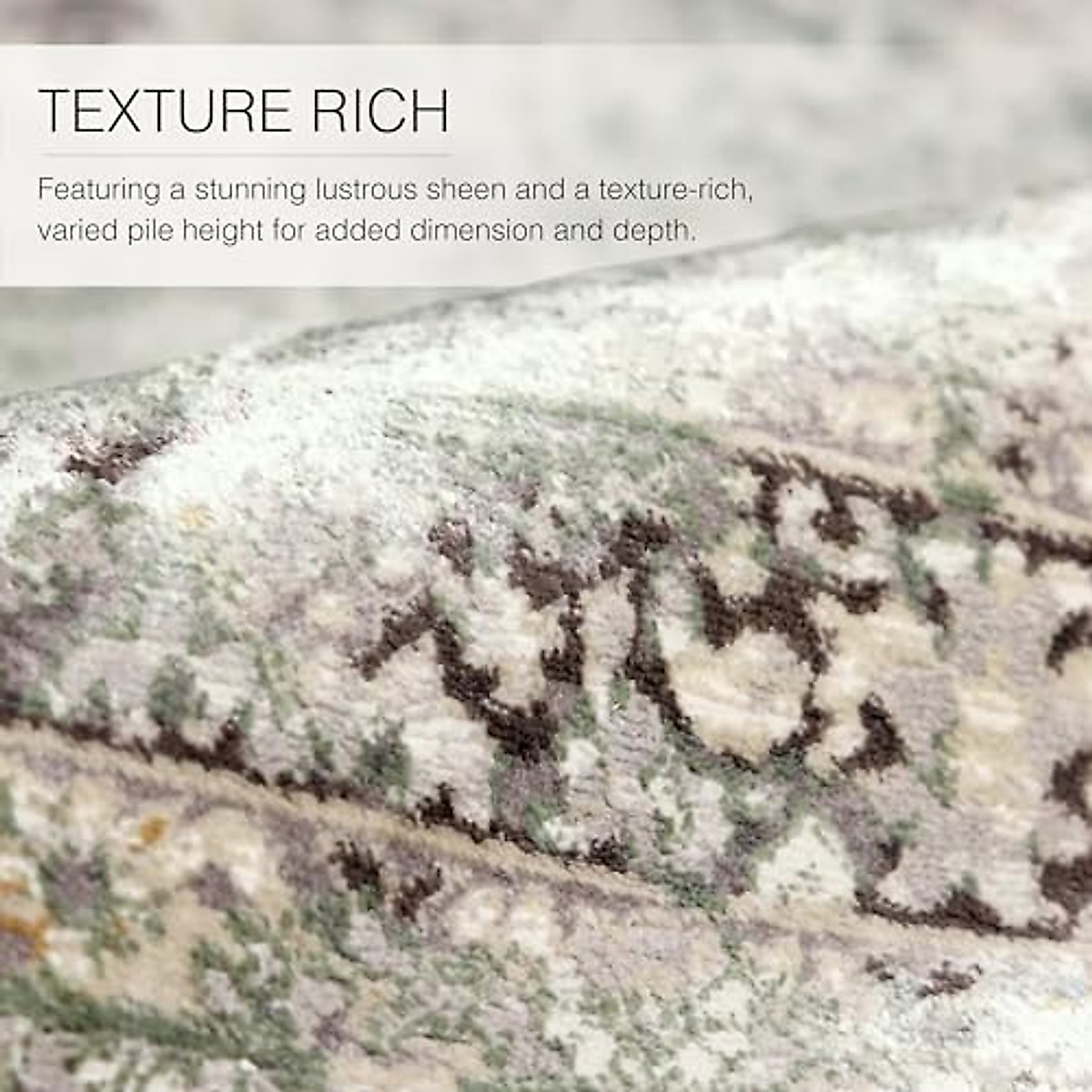 Jaipur Living Vibe Thayer 7'10"X10' Area Rug, Updated Traditional Green for Indoor Spaces