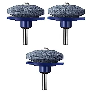 Lawn Mower Sharpener Garden Tool Sharpener, Lawn Mower Blade Sharpener Lawn Mower Sharpener for Power Drill Hand Drill (50MM, 3pcs)
