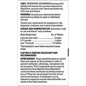 Bayer Expert Care Tapeworm Dewormer for Cats and Kittens