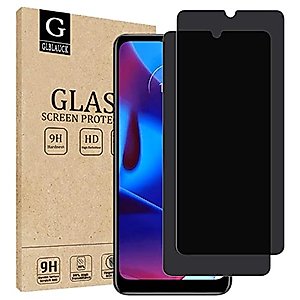 GLBLAUCK [2-Packs] Privacy Screen Protector for Motorola Moto G Pure, Anti-Spy 9H Hardness Tempered Glass Screen Protectors for Moto G Pure 2021