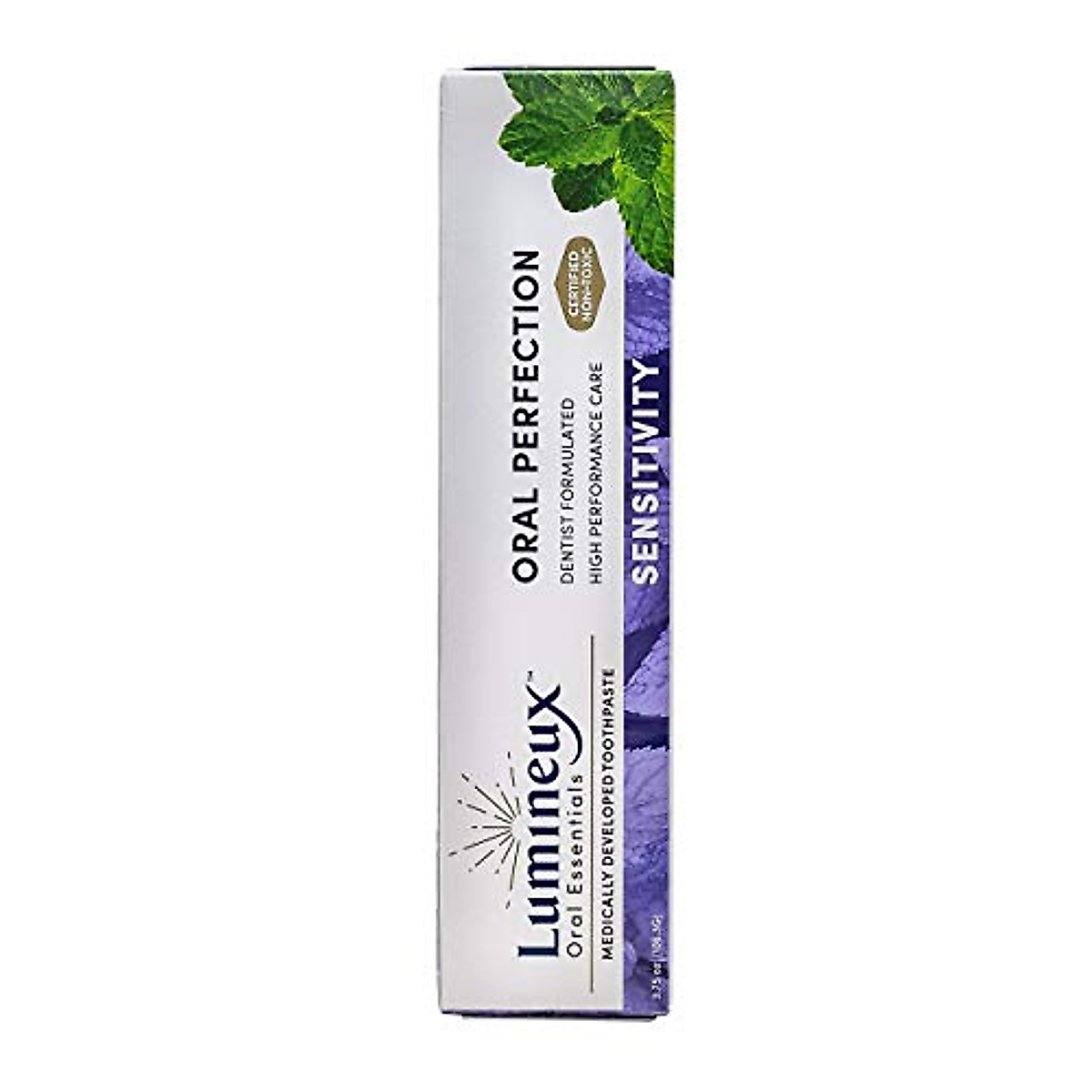 Lumineux Sensitivity Toothpaste - Fluoride Free, Certified Non-Toxic - NO Artificial Flavors, Colors, SLS Free, Dentist Formulated - Relieves Sensitive Teeth Without the Harm - 3.75 Oz