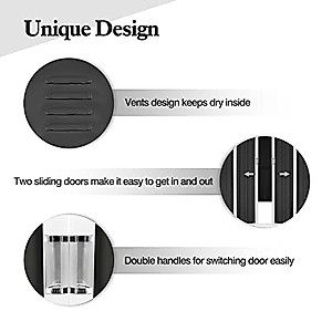 Omelaza 4' x 6' Outdoor Garden Storage Shed with Sliding Door, Perfect to Store Patio Furniture, Garden Tools, Bike Accessories, Beach Chairs,Weather Resistance, Dark Grey