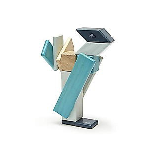 14 Piece Tegu Magnetic Wooden Block Set, Blues