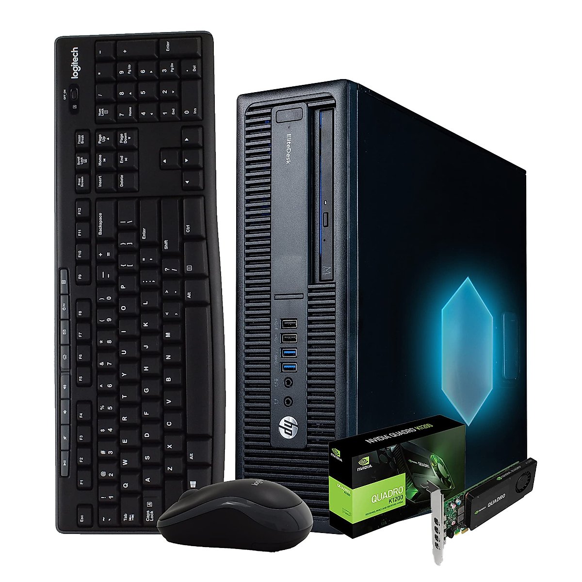 HP Computer for Editing, Workstation PC Desktop with Powerful 6th Gen Intel Core i5, NVIDIA Quadro K1200 4GB, 1TB SSD 1TB HDD Additional Storage, 16GB DDR4 RAM, WiFi, Windows 10 (Renewed)