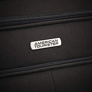 American Tourister Pop Max Softside Luggage with Spinner Wheels, Black, 3-Piece Set (21/25/29)