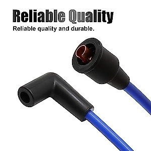 Vkinman 18-5228-1 Premium MagForce 9" Marine Spark Plug Wire Lead 8MM Replacement for Mercury 84-813715A1