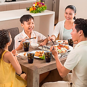 Acrimet Plastic Cup, Reusable, 10oz | 300ml, Tumbler Water, Machine Washable, Stackable Beverage Tumblers, Drinking Cup, Shatterproof, Durable (Blue Color) (Set of 10)