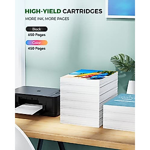 64XL Ink Cartridge Combo Pack Replacement for HP 64XL Ink Remanufactured Black and Color Work for Envy Photo 7858 7855 7120 7155 7158 7164 6255 6252 6232 Envy Inspire 7955e Tango X Printer (2-Pack)