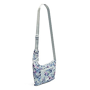 Vera Bradley Women's Recycled Lighten Up Reactive Crossbody Sling Purse, Fresh-Cut Bouquet, One Size
