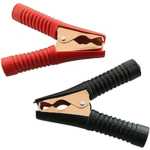 Longdex Car Alligator Clip 2PCS 100A Heavy Duty Full Insulated Car Crocodile Clamp Booster Battery Cable Clips for Car Auto Vehicle