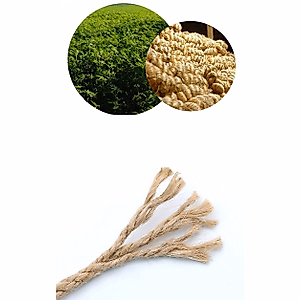 Nature Hemp Rope,1/4inch Heavy Duty Jute Twine for Cat Tree and Tower, DIY Scratcher Scratching Post Replacement, Pad, Crafts Gardening Hammock Home Decorating（33FT）