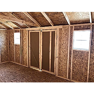 Little Cottage Co. 8x14 Value Workshop Shed, Wood Do-It-Yourself Precut Kit, Outdoor Storage with Window for Backyard, Lawn, Garden, Patio