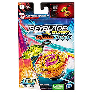 Beyblade Burst QuadStrike Flame Pandora Everlasting P8 Spinning Top Starter Pack, Balance/Attack Type Battling Game Toy Set with Launcher