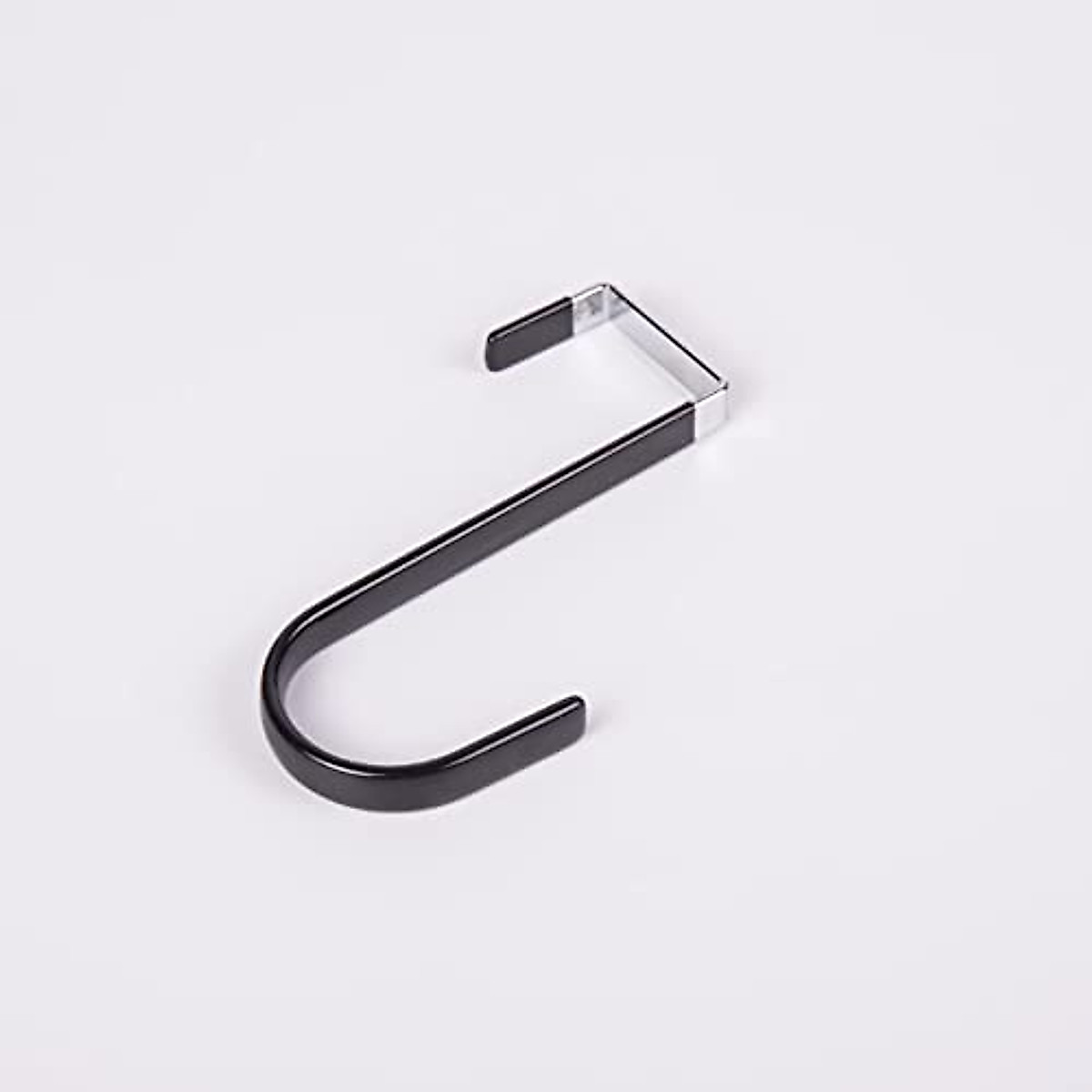 UUYYEO 6 Pcs 13cm Over The Door Hooks Bathroom Door Hooks Back of Door Towel Racks Glass Door Towel Hangers Clothes Hanging Door Hooks Black