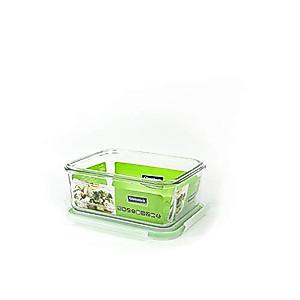 Clean & Fresh Glasslock RP518 Rectangular 37-Ounce Glass Food-Storage Container