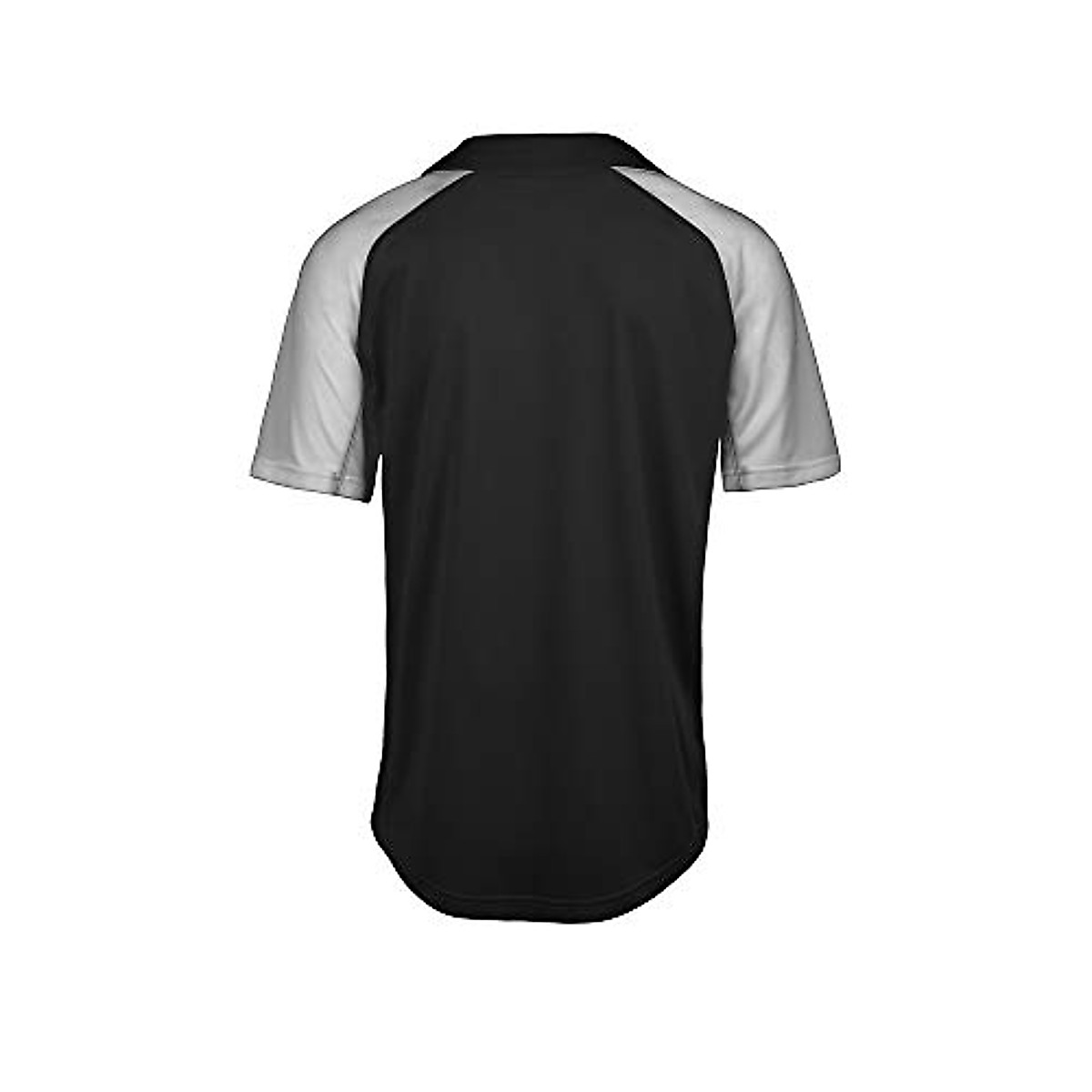 Mizuno Aerolite 2-Button Baseball Jersey, Black-Grey, XX-Large