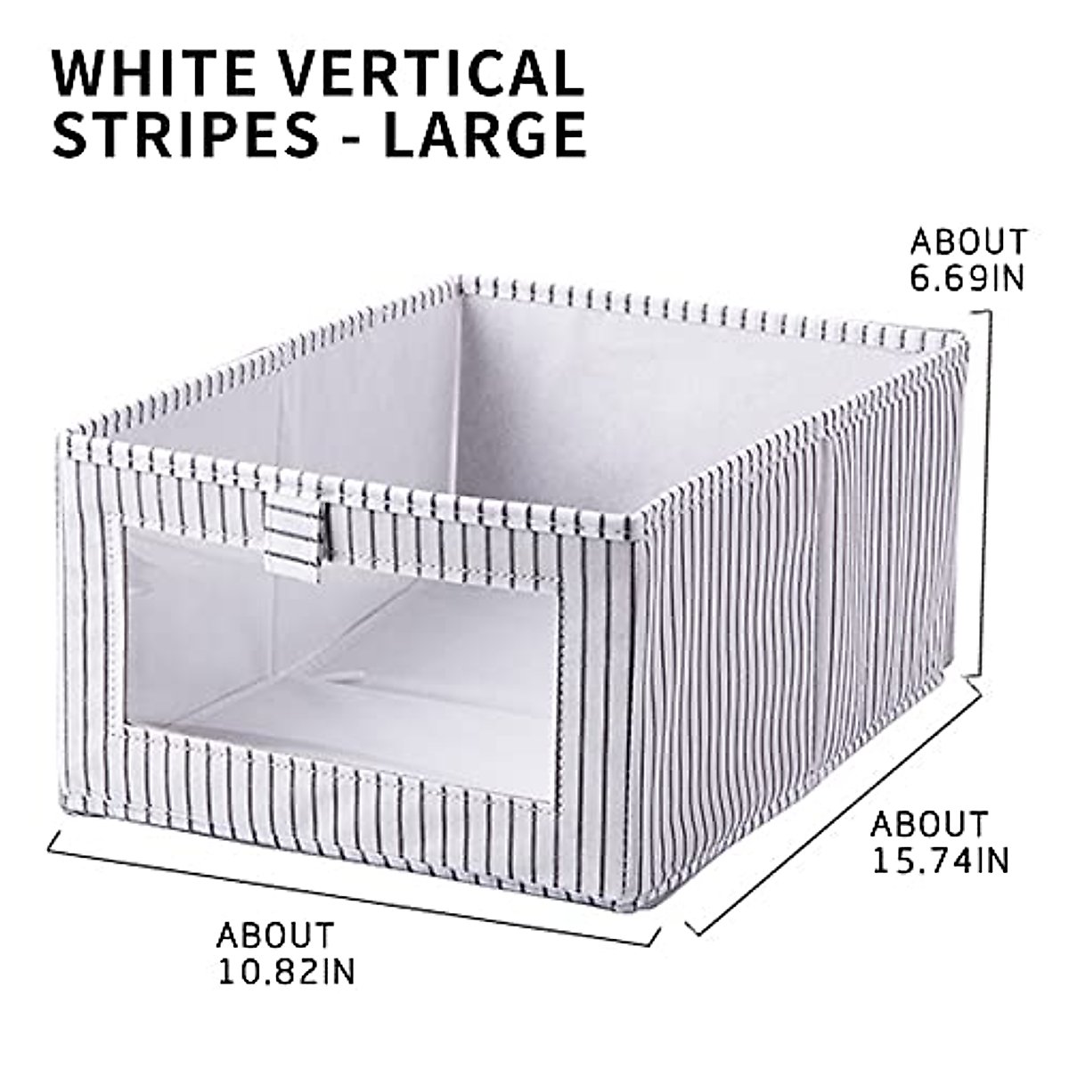 VincentLulu Storage Basket Bins Large foldable Closet Organizers Storage Box with Handles ，Cubes Organizer for Shelf （2-Pack）.
