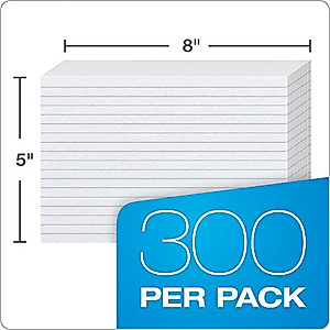 Oxford Ruled Index Cards, 5" x 8", White, 300 pack (10003EE)