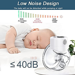 Hand Free Breast Pump, MOM--cozY S12 Same model LED Display Wearable Breast Pump, Portable Electric Breast Pump, 2 modes and 9 levels - 24mm