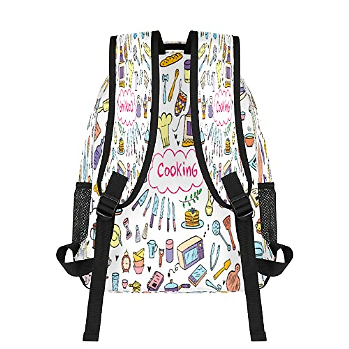 Cooking Tools Backpack for Men Women with Multiple Pockets Waterproof Laptop Backpack, Rolling Pin Teenager Bookbag Large Daily Backpack for Travel, Hiking, School