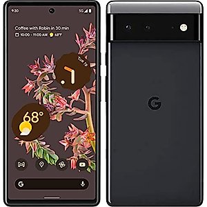 Google Pixel 6 – 5G Android Phone - Unlocked Smartphone with Wide and Ultrawide Lens - 128GB - Stormy Black