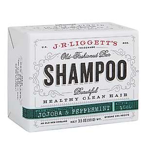 J·R·LIGGETT'S All-Natural Shampoo Bars -Tea Tree & Hemp Oil, Jojoba & Peppermint and Coconut & Argan Oil, Nourishes Follicles with Antioxidants and Vitamins, Sulfate-Free, Set of Three, 3.5 Ounce Bars