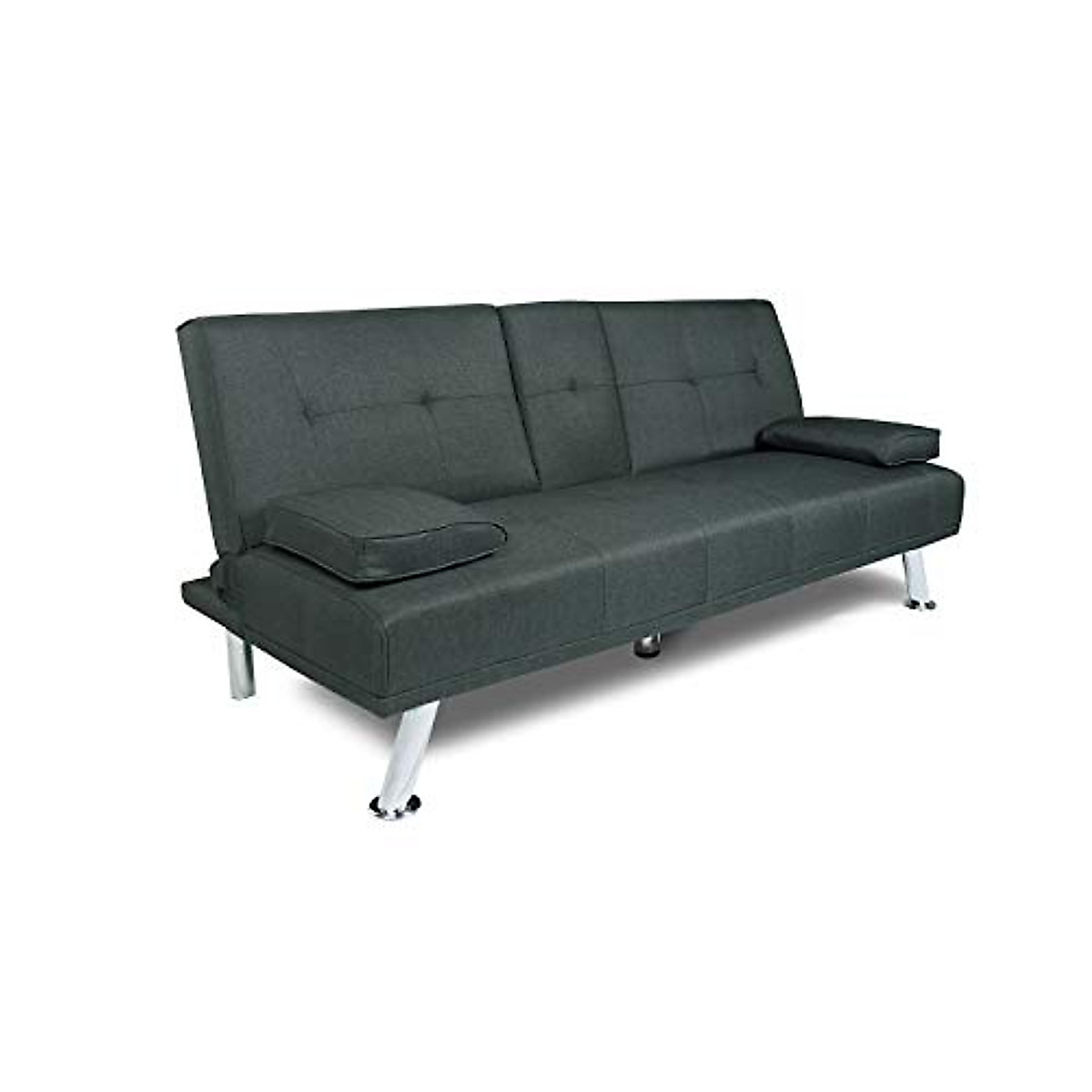 ERYE Modern Futon Sofa Loveseat Convertible Sleeper Couch Bed for Small Space Apartment Office Living Room Furniture Sets,Tufted Upholstered Love Seat