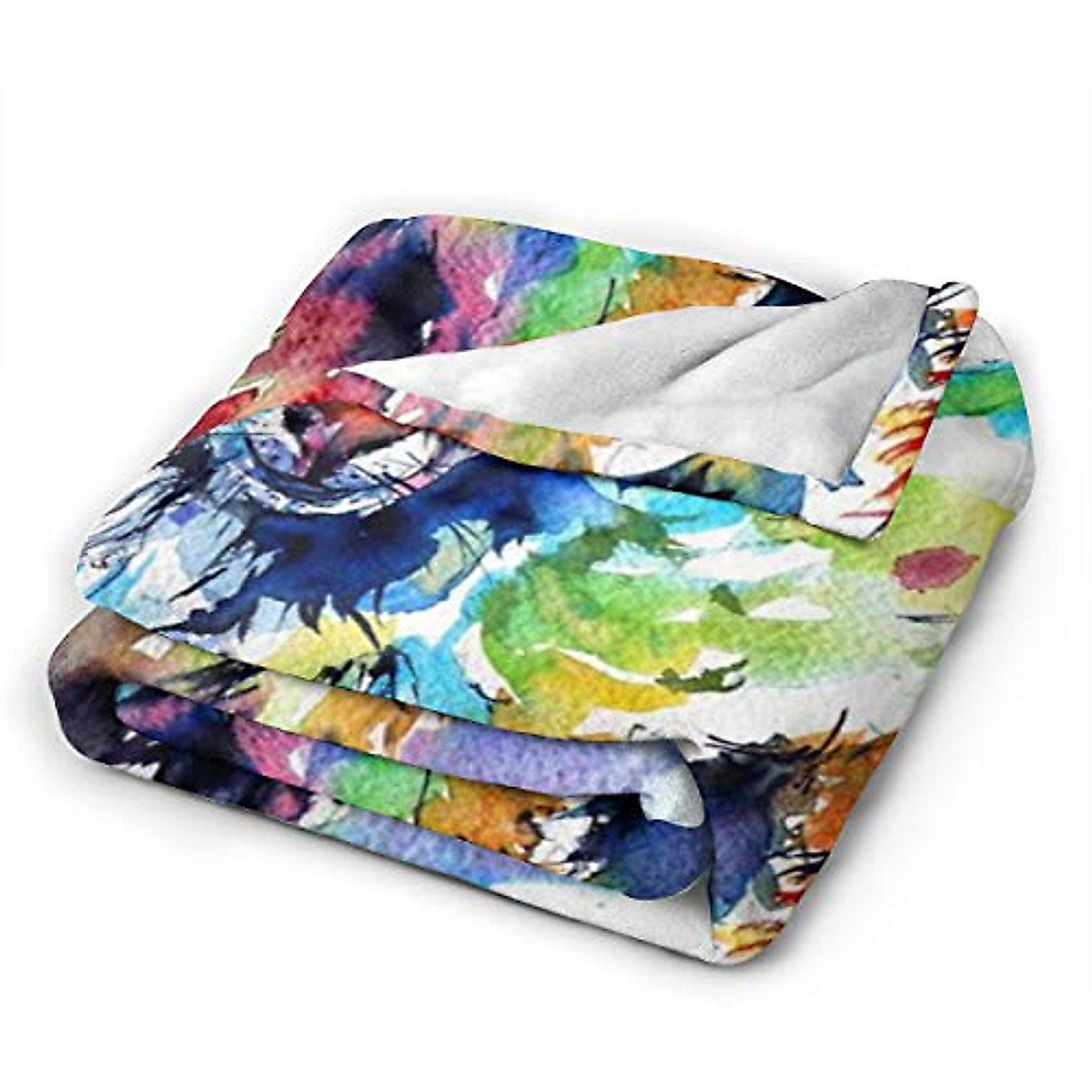 Carwayii Flannel Throw Blanket,Cute Baby Goat ColorfulSoft Sherpa Lap Blanket for Family Birthday Gift,Durable Sofa Blanket Cozy Noon Break Blanket for Office Home Bed -50''x60''