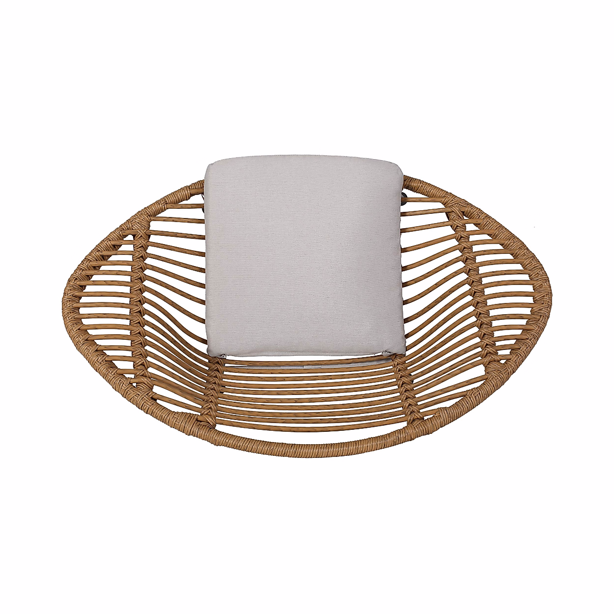 Christopher Knight Home Aleah Indoor Woven Faux Rattan Chairs with Cushions (Set of 2), Light Brown and Beige Finish