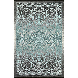 Maples Rugs Area Rug - Pelham 7 x 10 Large Area Rugs [Made in USA] for Living Room, Bedroom, and Dining Room, Grey Blue