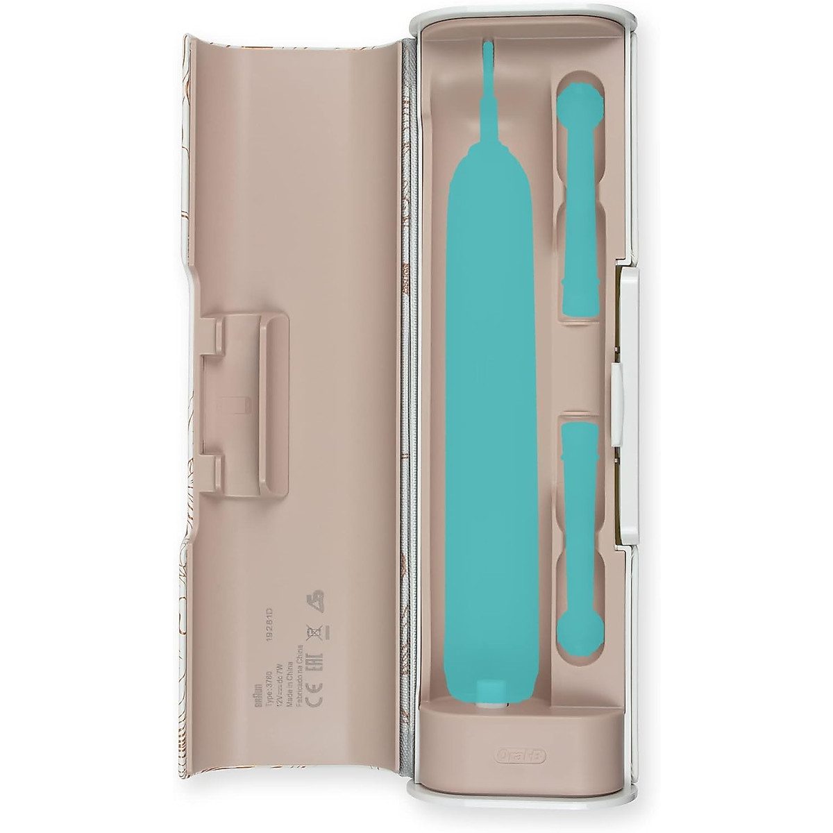 Oral-B Genius Series Travel Toothbrush Kit with Charging Function for 1 Handpiece and 2 Toothbrush Heads | Set Includes Travel Case and US-Charging Cable (Dragonfly Gold)