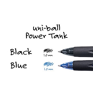 PowerTank RT Black Pens, 1.0mm Bold Pens 12 Pack - Similar to Gel Pens, Pens Ballpoint, Pen Retractable, Bulk Pens, Bulk Ink Pens, Office Supplies, Colored Pens, Pens Fine Point Smooth Writing Pens,