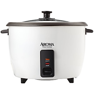 Aroma Housewares 60-Cup (Cooked) (30-Cup UNCOOKED) Commercial Rice Cooker (ARC-1033E) & Housewares 32-Cup (Cooked) (16-Cup UNCOOKED) Pot Style Rice Cooker (ARC-7216NG)