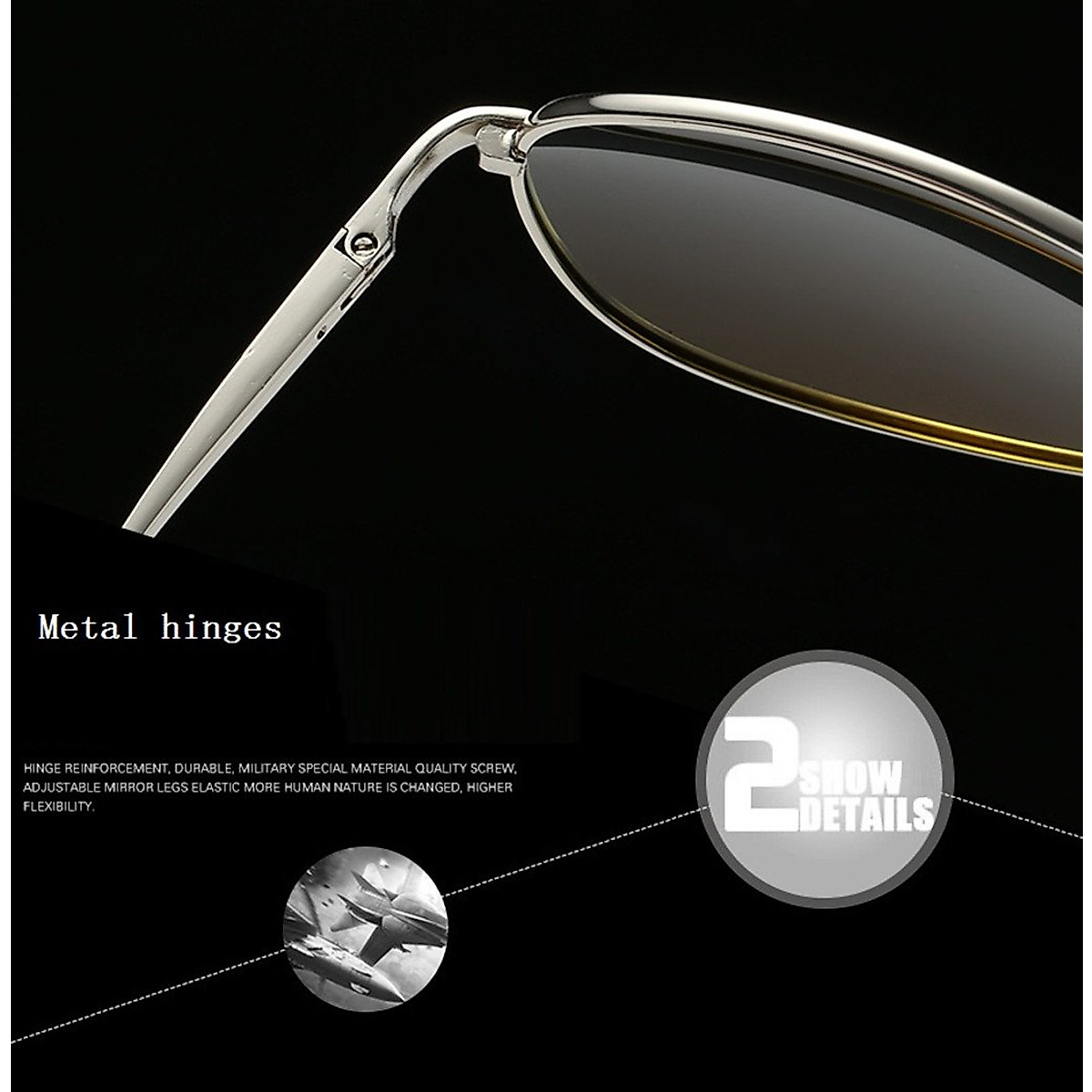 Runspeed Night Vision Driving Glasses HD Polarized Day and Night View Anti-glare for Men Women Safety Goggles UV400 Leisure Travel Sport Sunglasses (Black08)