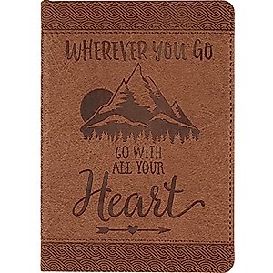 Wherever You Go, Go With All Your Heart Artisan Journal (Vegan Leather Notebook)