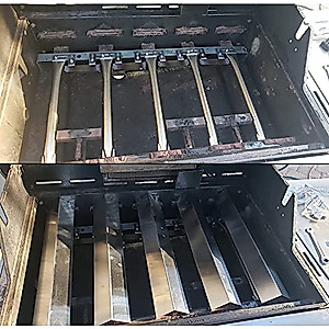 Grill Replacement Parts for Brinkmann 5 Burner 810-1750-s, 810-1751-S, 810-3551-0 Gas Grill Models, Stainless Steel Grill Burner, Heat Plates, Crossover Tube